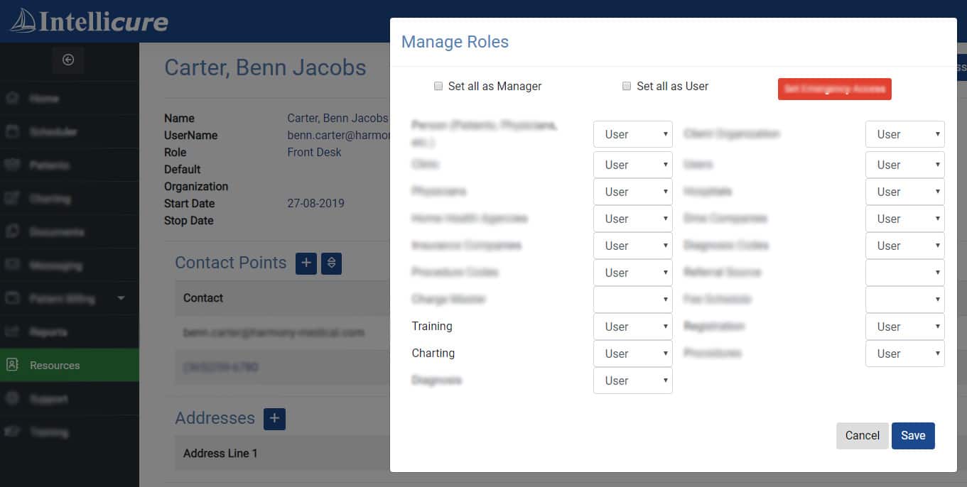 Framework Built to Allow or Disallow Staff Access Instantly - Intellicure